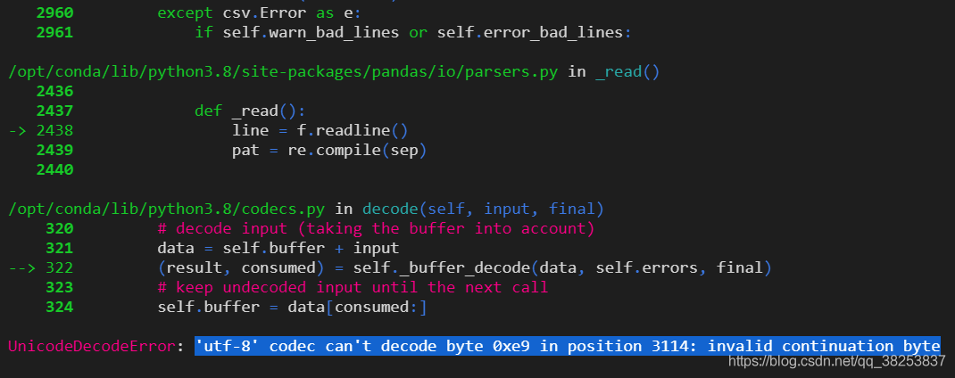 Solve The UTF 8 Codec Can t Decode Byte 0xe9 In Position 3114 Invalid Continuation Byte Error 