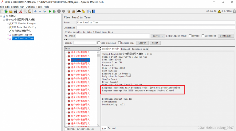 JMeter Running Error Response Code Non HTTP Response Code Java lang 