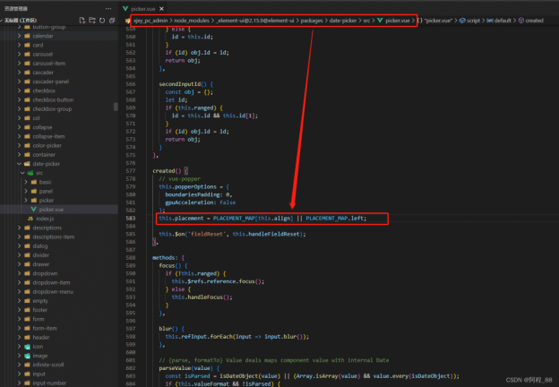 [Solved] DatePicker Error: Prop being mutated: “placement“ | ProgrammerAH